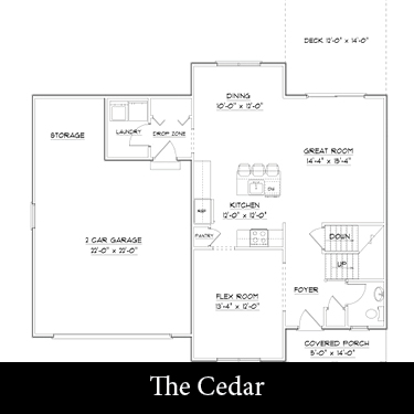Floorplan of the Week: The Cedar at Ridgeview for Upstairs/Downstairs ...